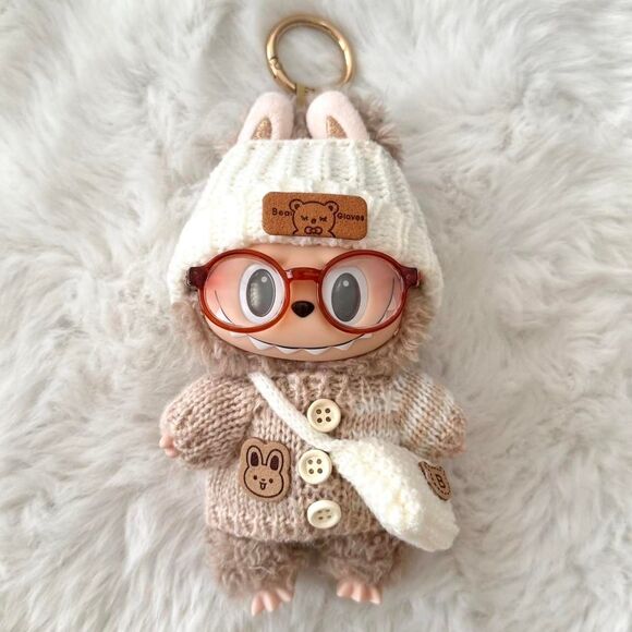 Toys | Labubu Clothes Labubu Knitted Winter Outfit Beige 4 In 1 | Poshmark